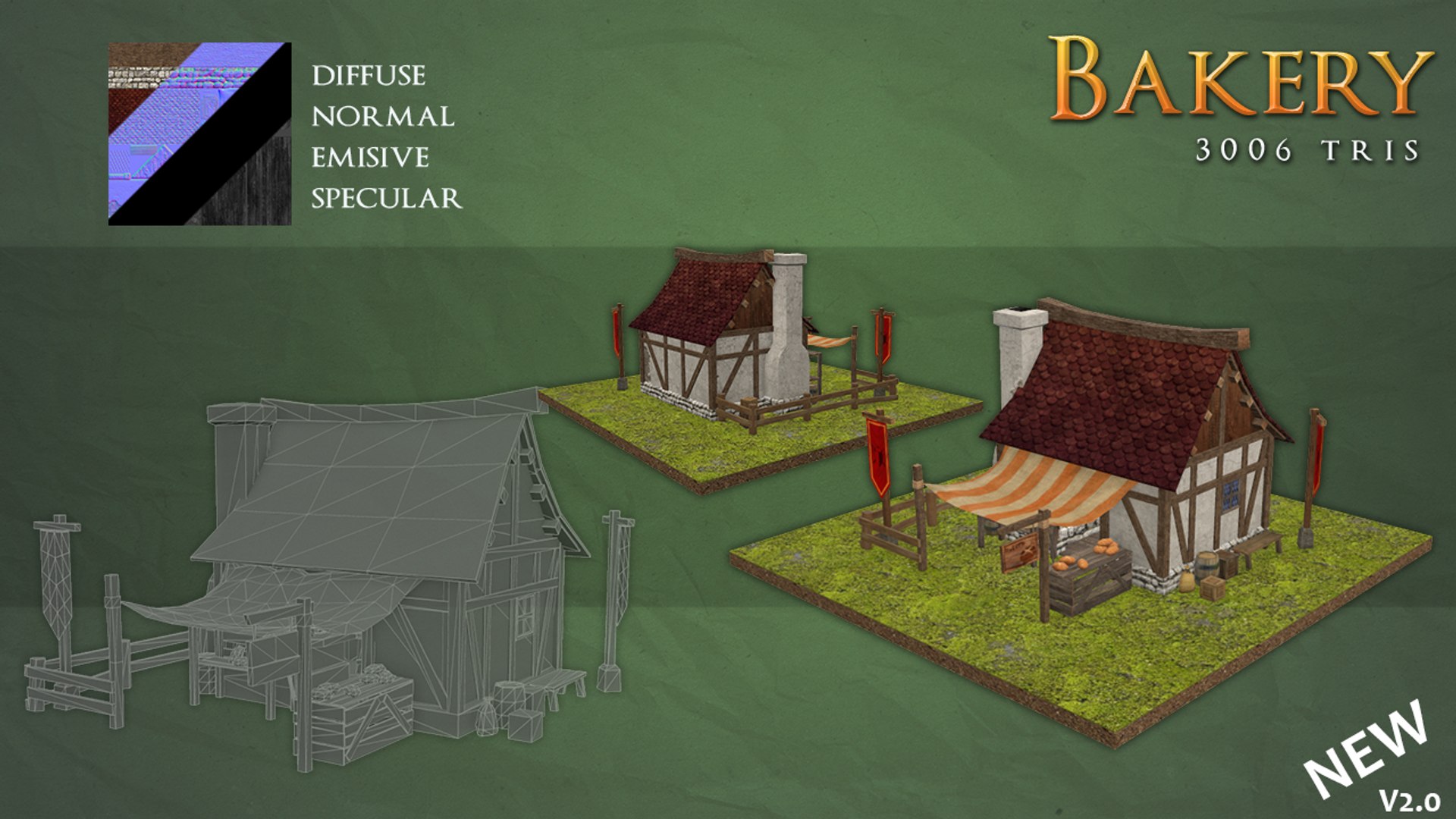 medieval fantasy rts buildings 3d x