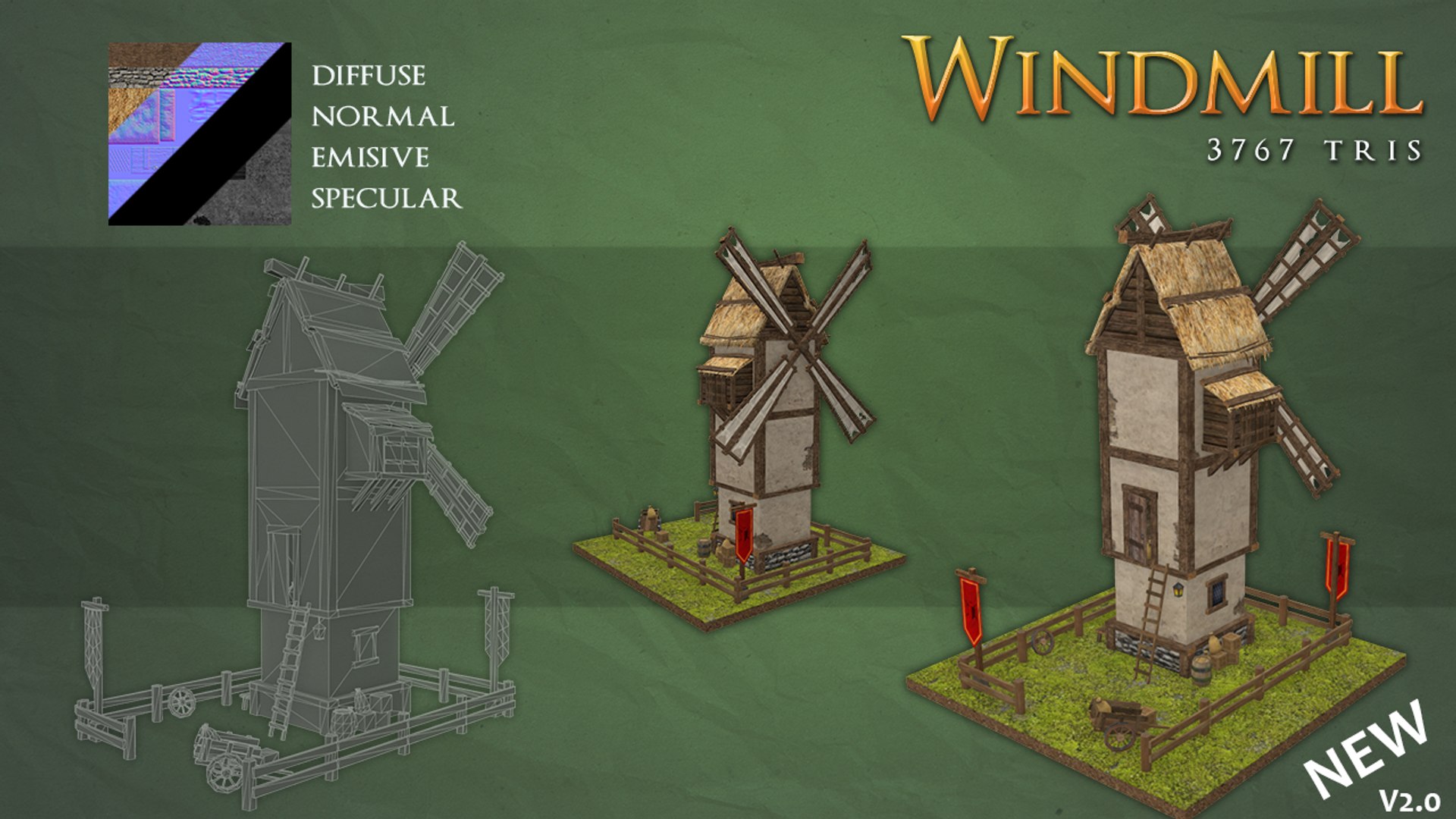medieval fantasy rts buildings 3d x