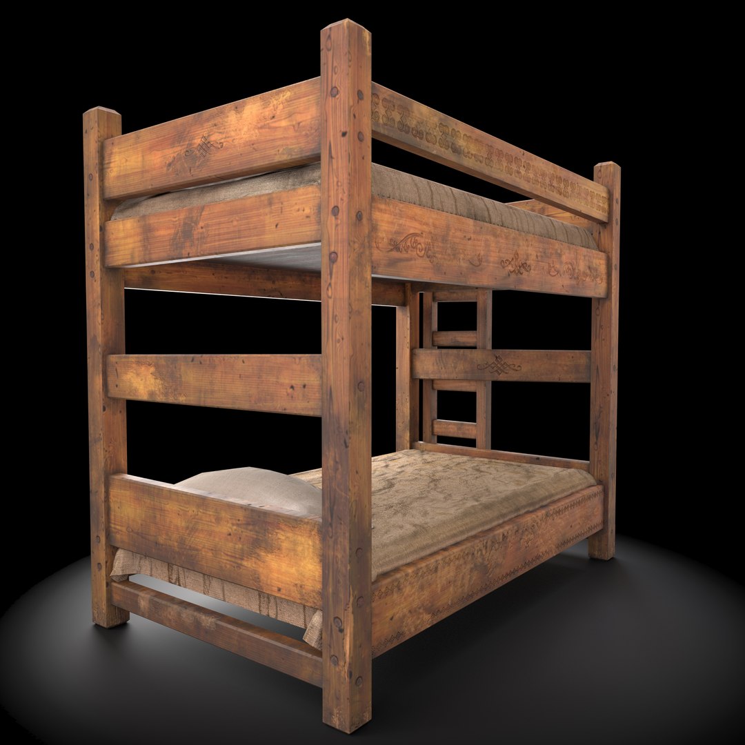 Medieval Bunk Bed 3D Model - TurboSquid 1680335