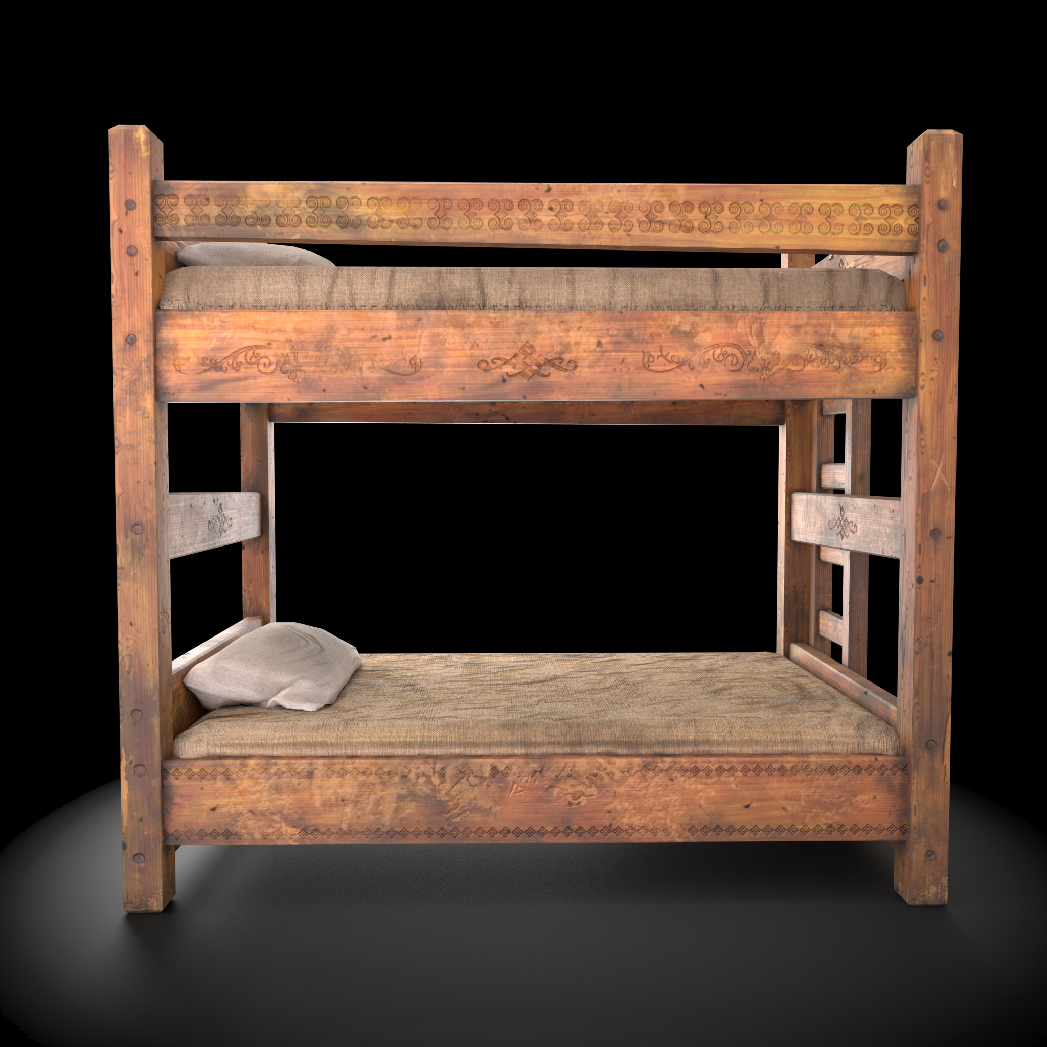 modèle 3D de Lit superposé médiéval - TurboSquid 1680335