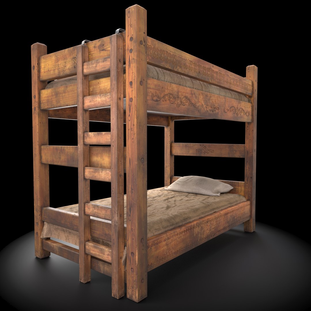 Medieval Bunk Bed 3D Model - TurboSquid 1680335