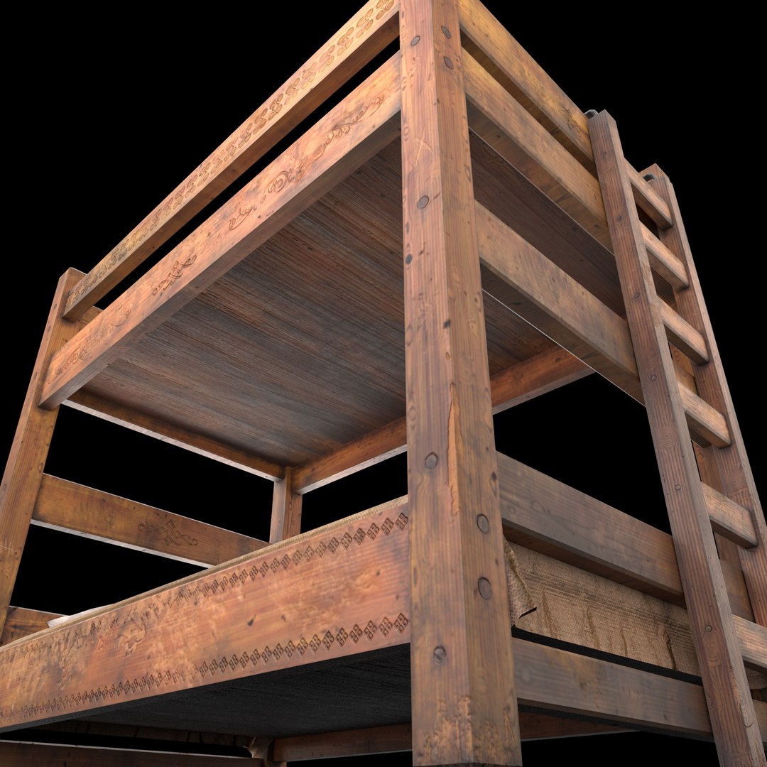 Medieval bunk bed 3D model - TurboSquid 1680335