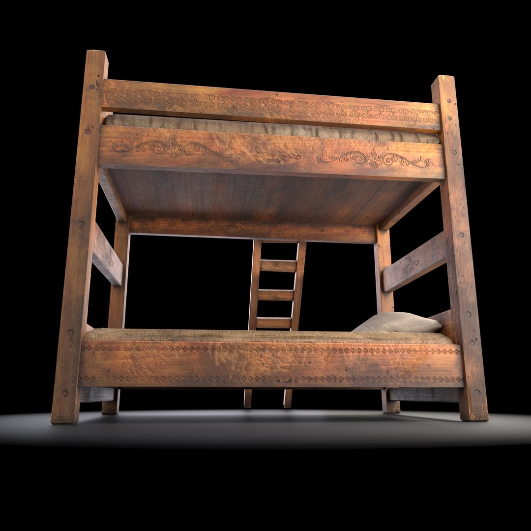 Medieval Bunk Bed 3D Model - TurboSquid 1680335
