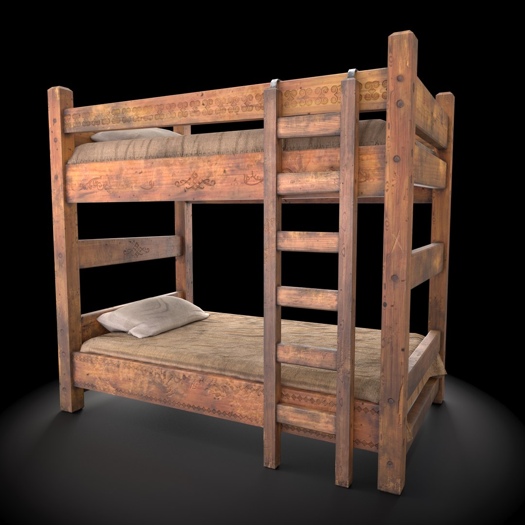 Medieval Bunk Bed 3D Model - TurboSquid 1680335