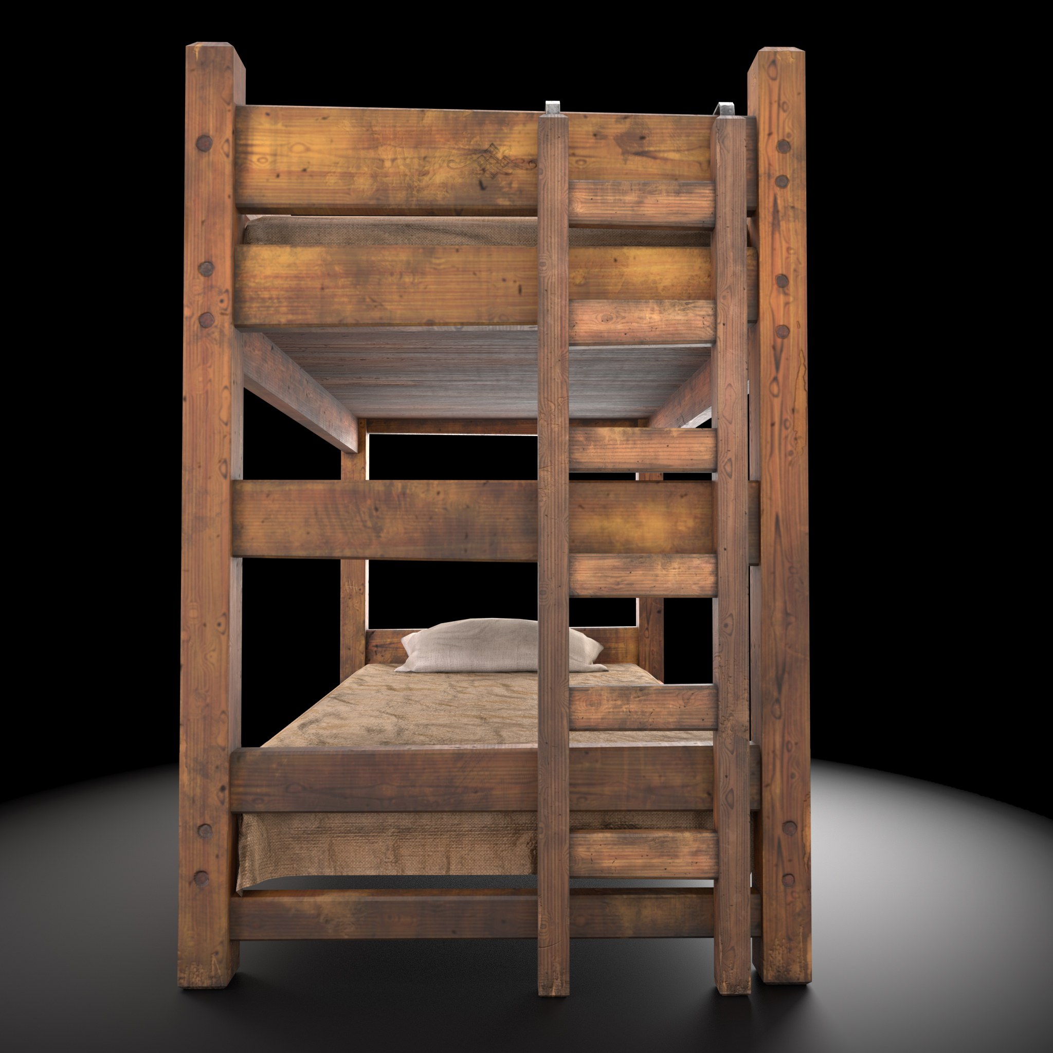中世纪双层床3D模型 - TurboSquid 1680335