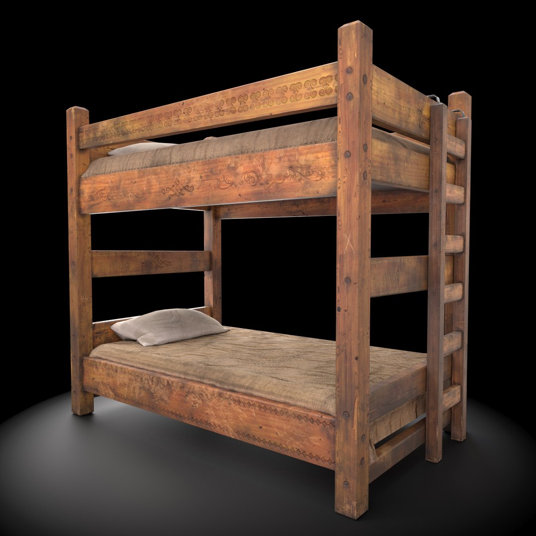 Medieval Bunk Bed 3D Model - TurboSquid 1680335