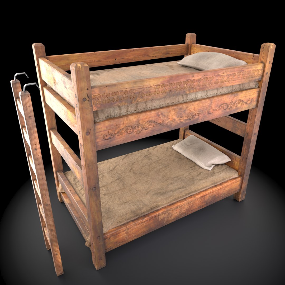 Medieval Bunk Bed 3D Model - TurboSquid 1680335
