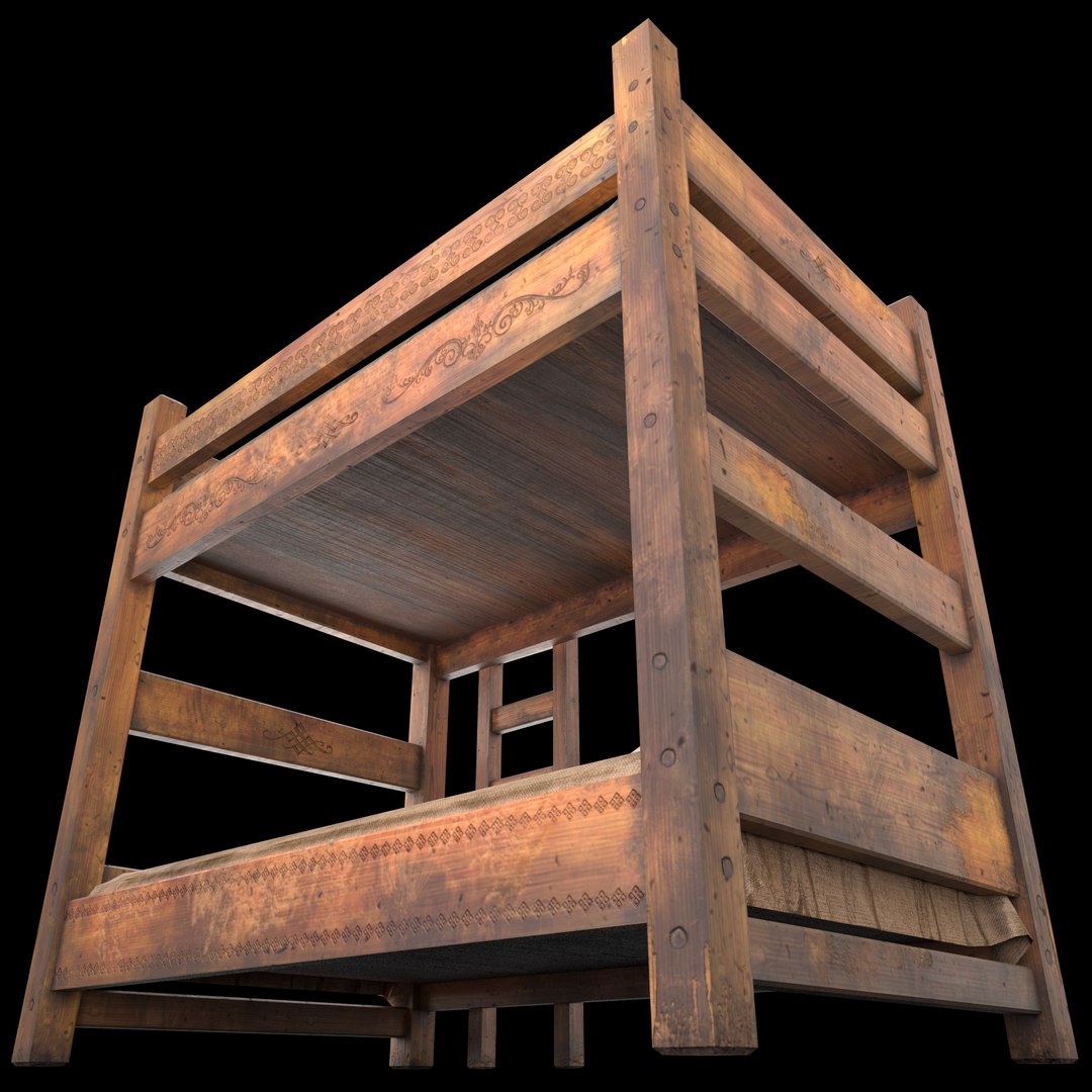 Medieval bunk bed 3D model - TurboSquid 1680335