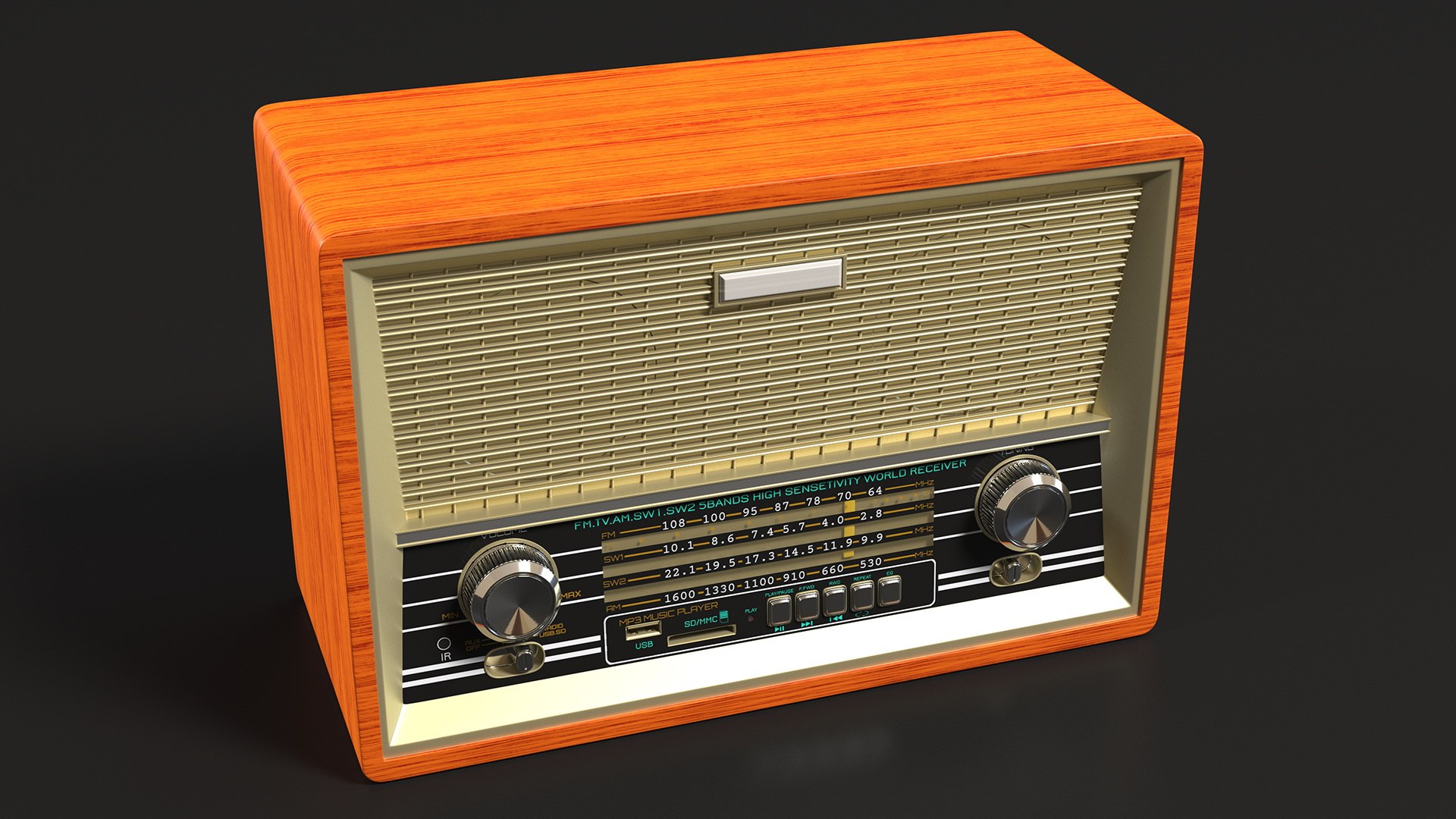 3D Vintage Radio Model - TurboSquid 2025449