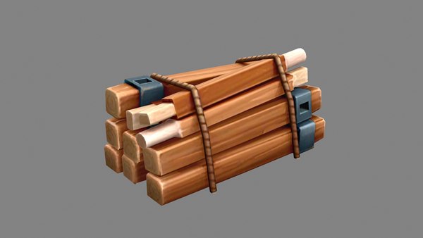modelo 3d Un manojo de madera - Cartoon Woodpile - TurboSquid 2262083