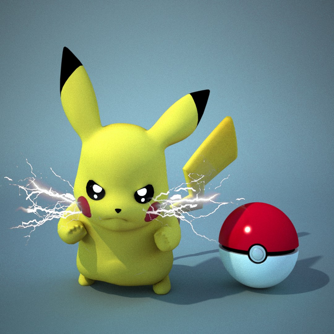 3d Pikachu Cartoons Model