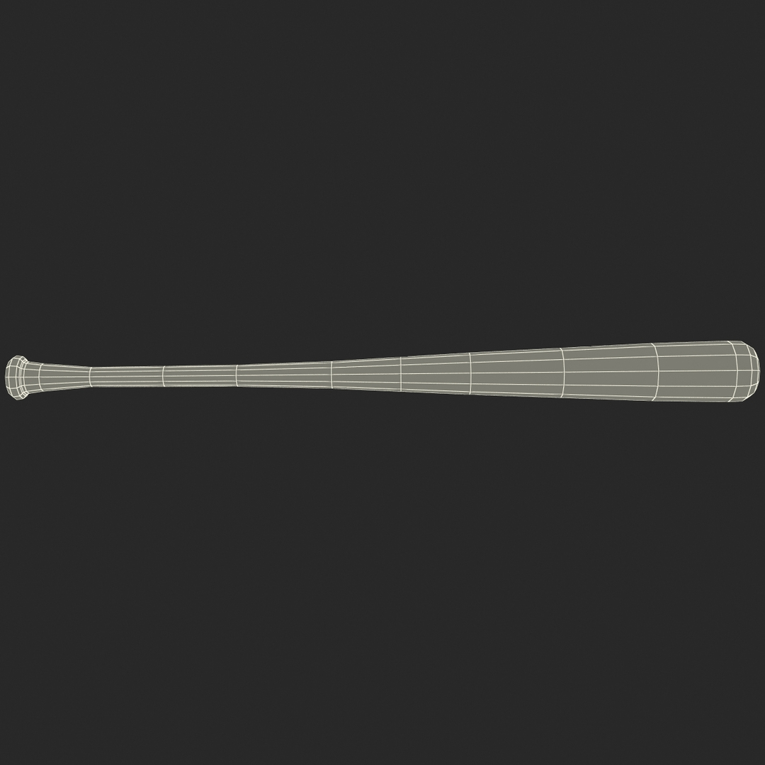 3d wooden ball bat model