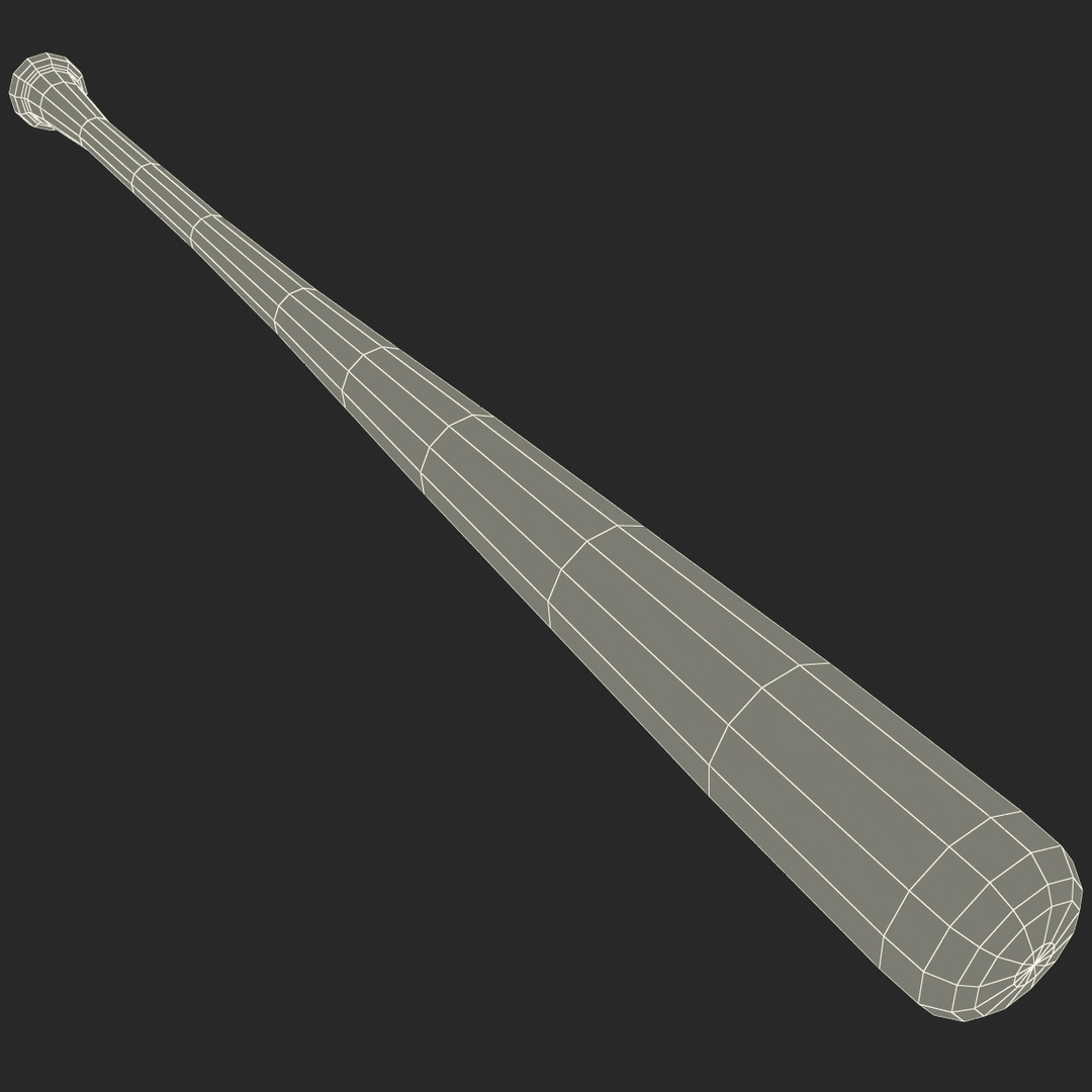 3d wooden ball bat model