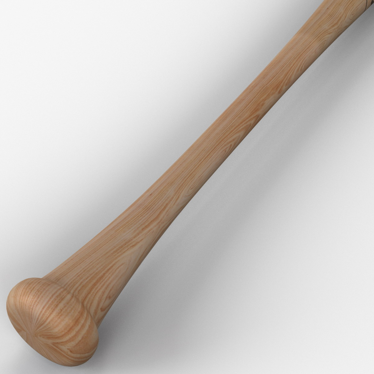 3d wooden ball bat model