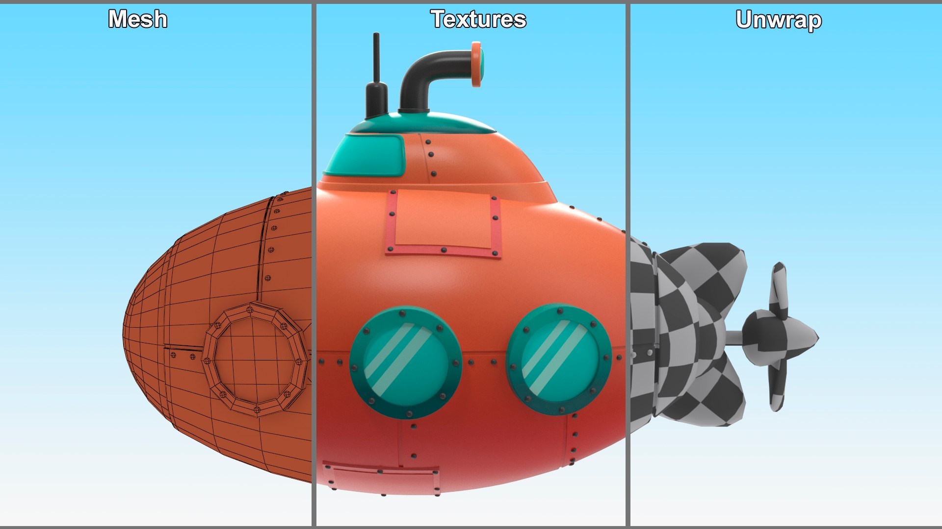 3D Model Cartoon Submarines Collection - TurboSquid 2253198