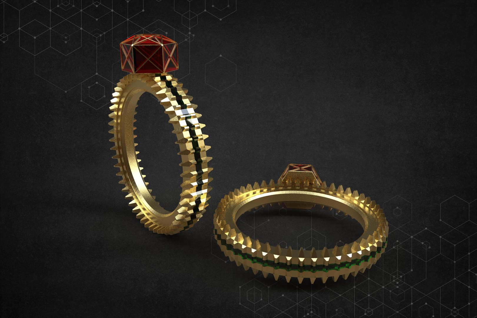 3D Ring Four - TurboSquid 1904826