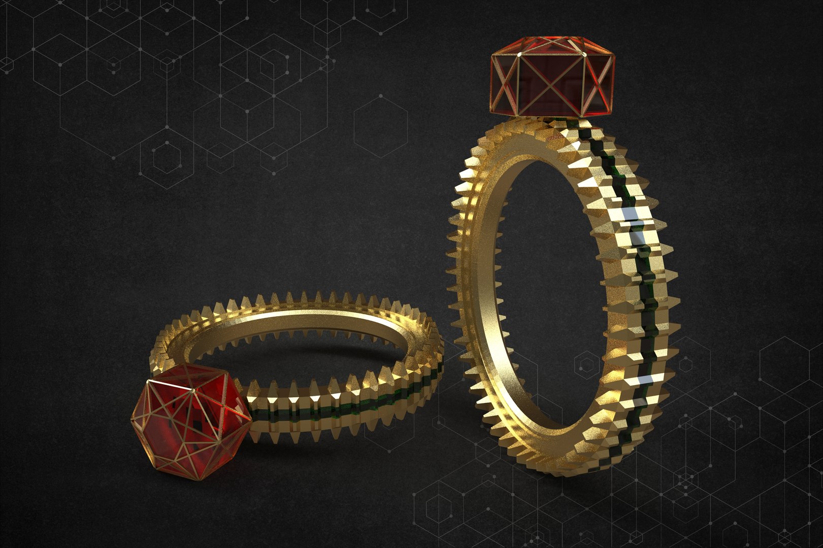 3D Ring Four - TurboSquid 1904826