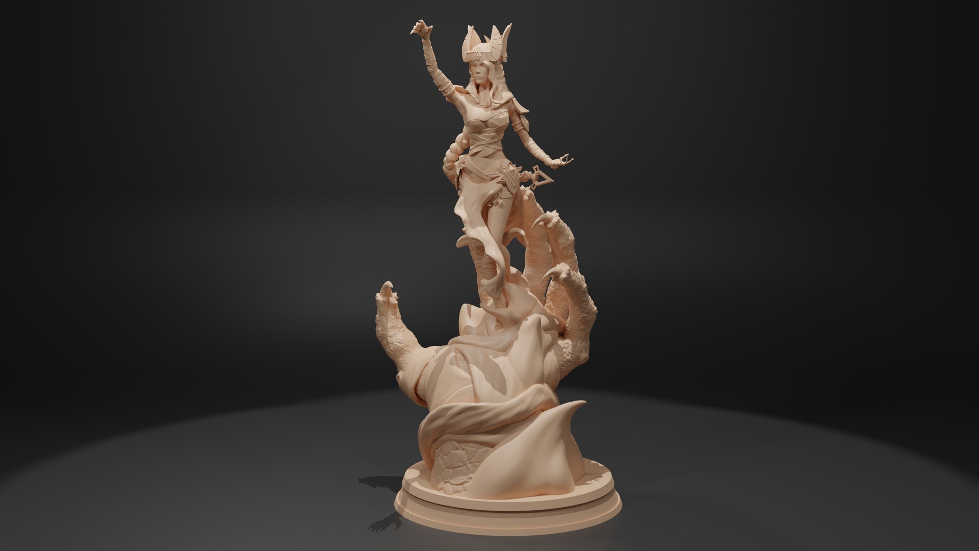 Free 3D model 3D Print Ready women fantasy character model supports are ...