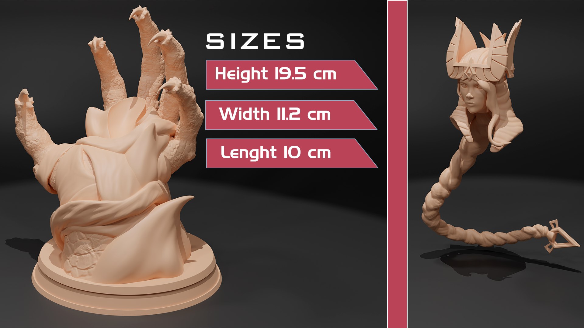 Free 3D model 3D Print Ready women fantasy character model supports are ...