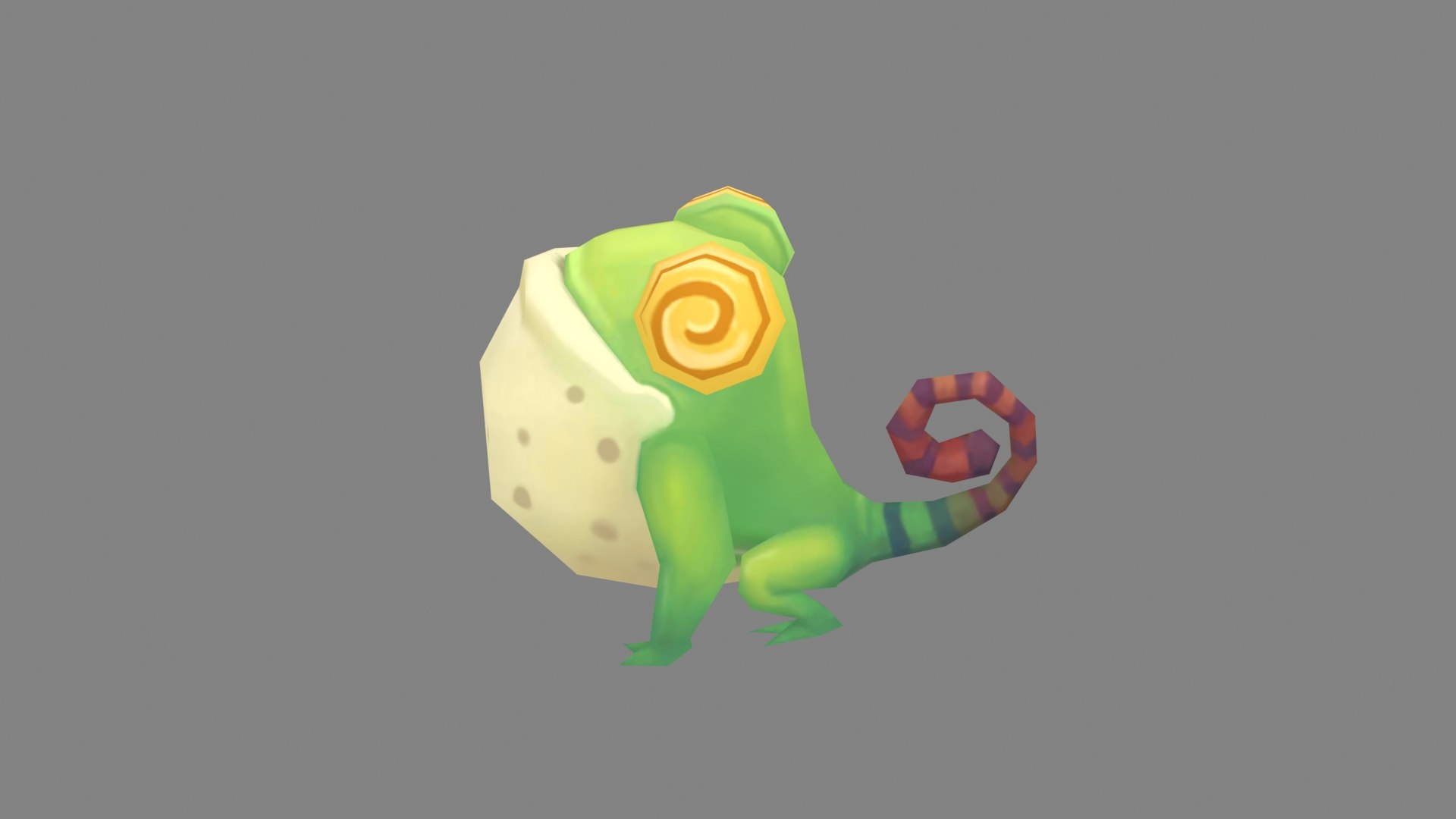 Cartoon Frog Chameleon Monster 3D - TurboSquid 2268548