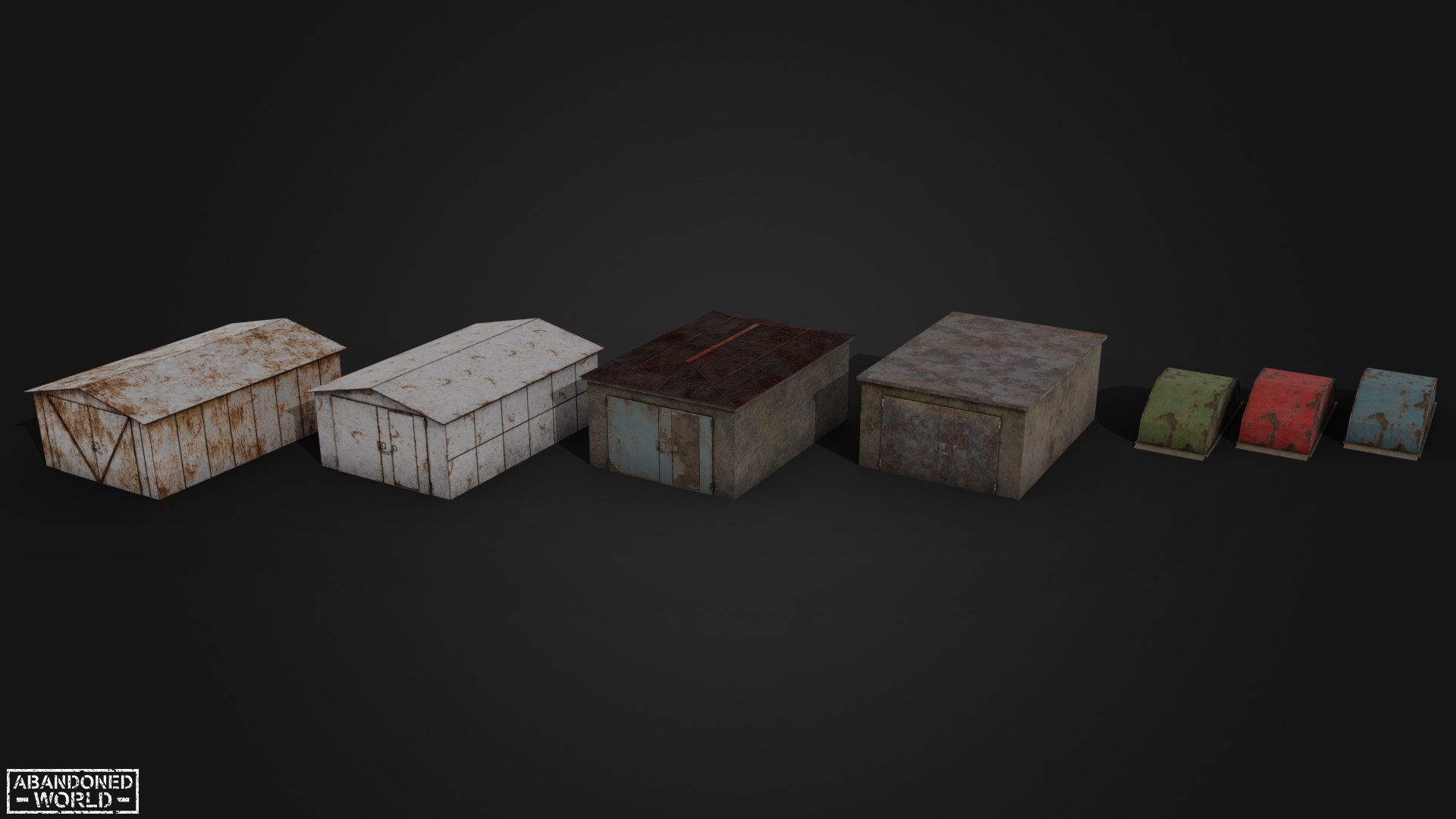 Garages Set 3D Model - TurboSquid 2315860