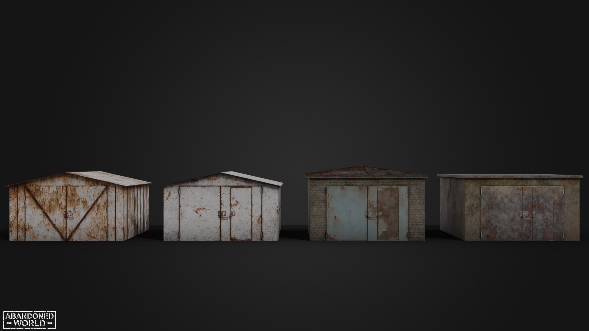 Garages Set 3D Model - TurboSquid 2315860