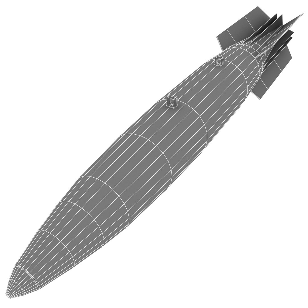 3d Model Aircraft Bomb Mk-83 Snakeye