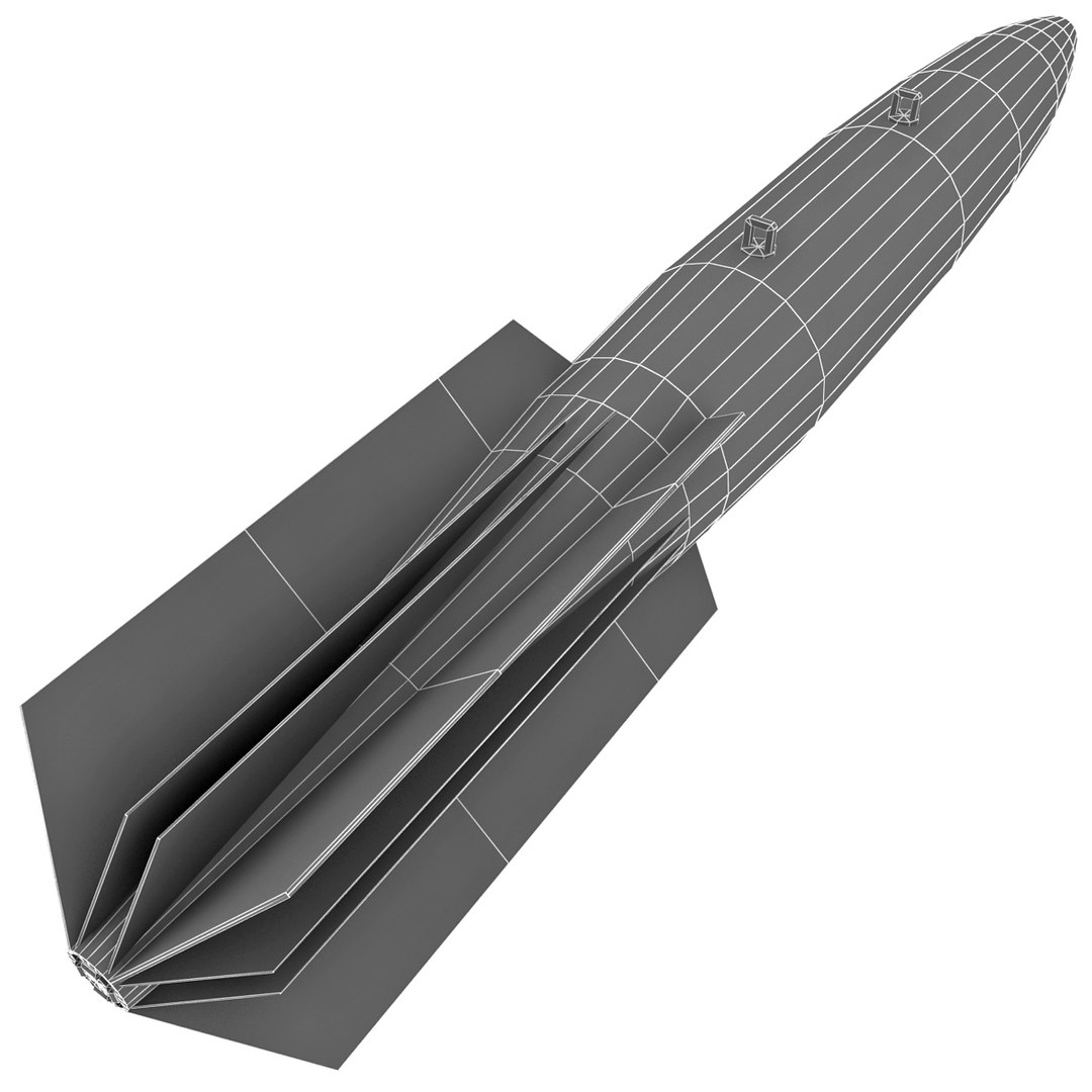 3d Model Aircraft Bomb Mk-83 Snakeye