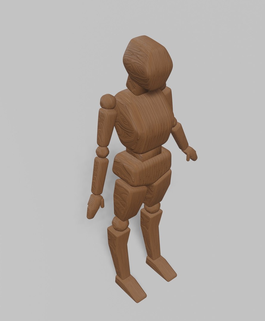 3D Wooden Human Toy - TurboSquid 1960625