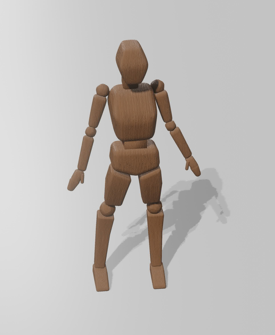 3D Wooden Human Toy - TurboSquid 1960625