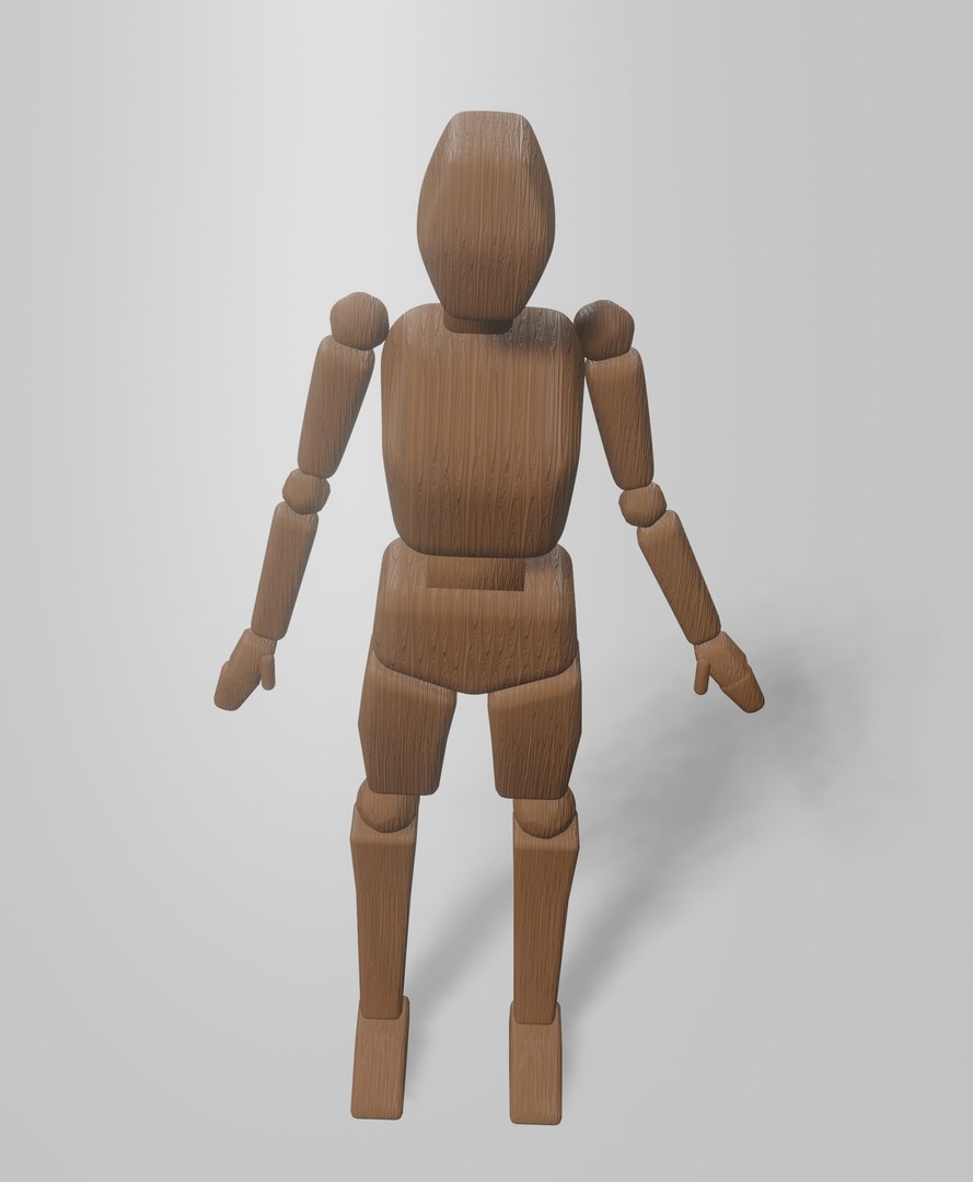 3D Wooden Human Toy - TurboSquid 1960625