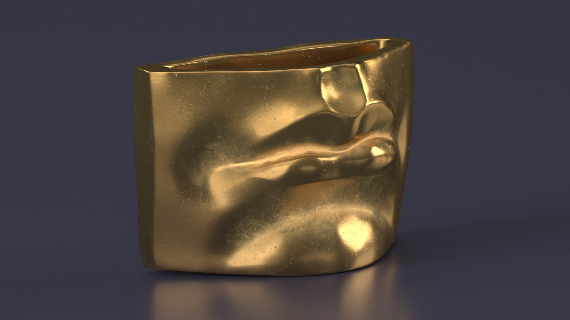 Michelangelo David Lips Decor Gold 3D Model - TurboSquid 2270284