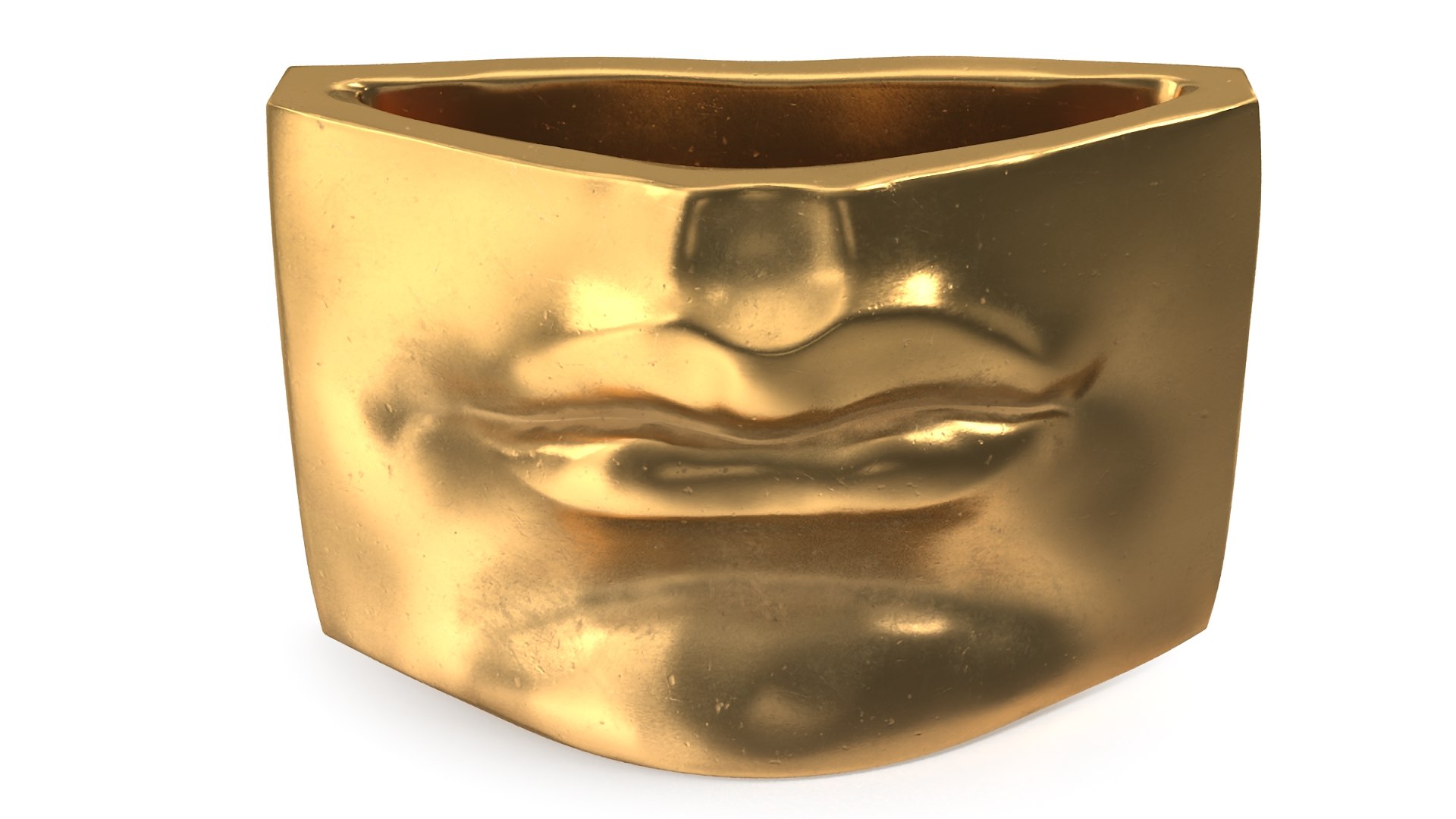 Michelangelo David Lips Decor Gold 3D Model - TurboSquid 2270284