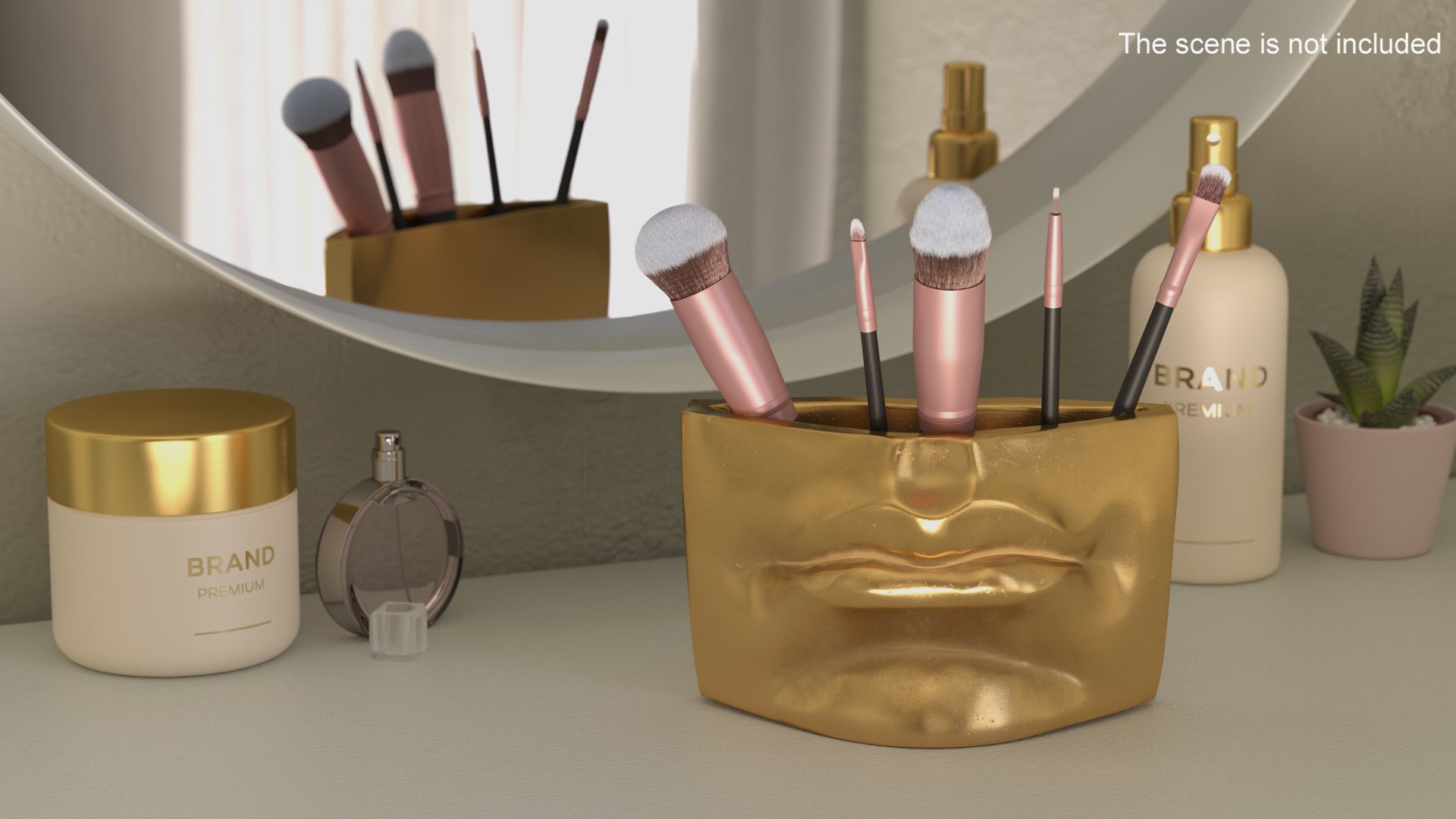 Michelangelo David Lips Decor Gold 3D Model - TurboSquid 2270284