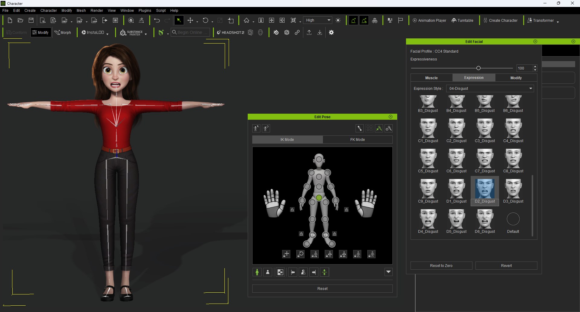3D Model 3D Stylized Cartoon Girl Character Body And Facial Rigged ...