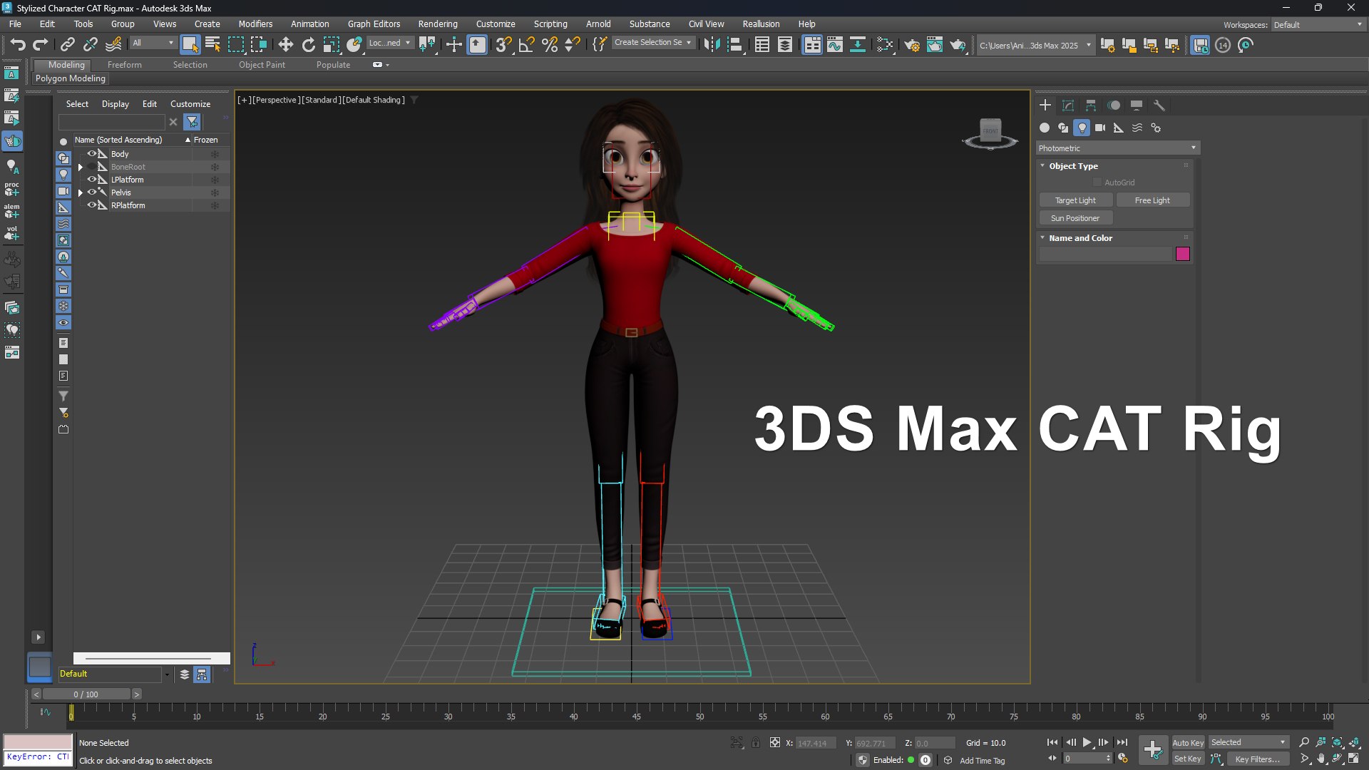 3D Model 3D Stylized Cartoon Girl Character Body And Facial Rigged ...