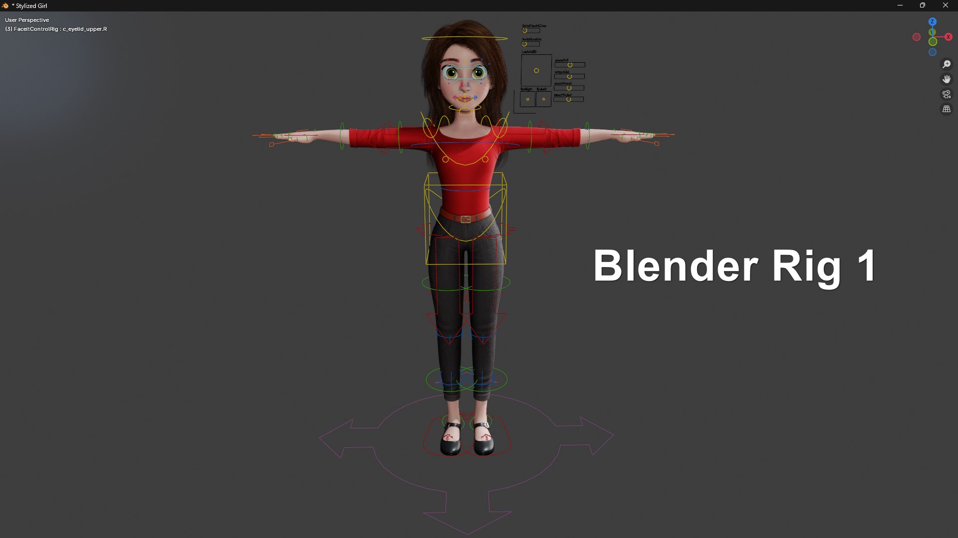3D Model 3D Stylized Cartoon Girl Character Body And Facial Rigged - TurboSquid 2418316