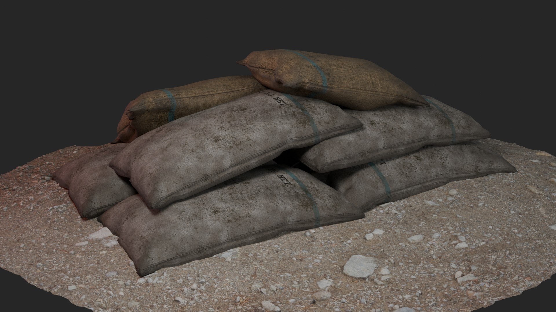 Low Poly Dirty Sack And Cardboard Box 3D Model - TurboSquid 2423089