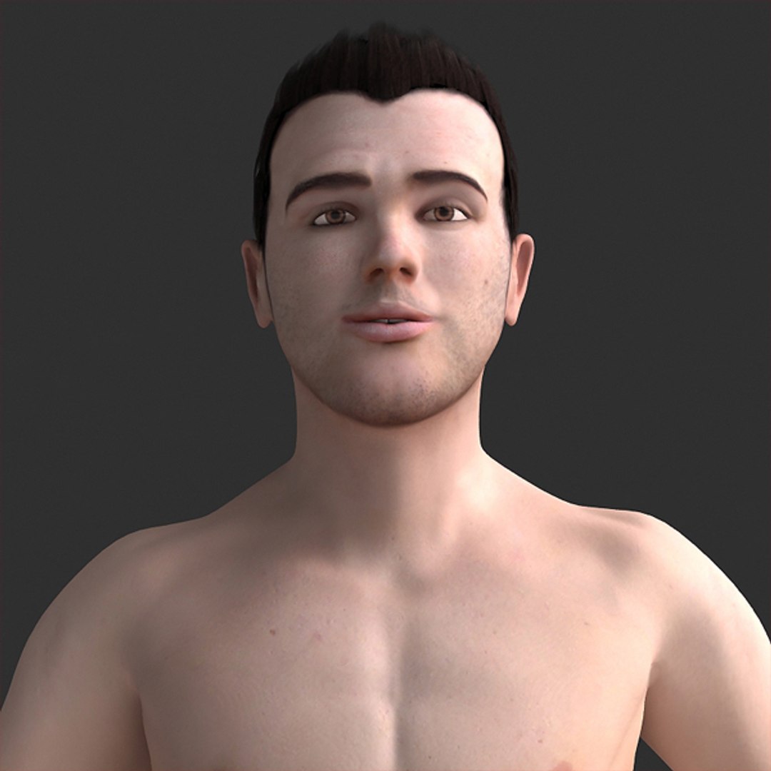 Realistic Dressed Man Adrien Max