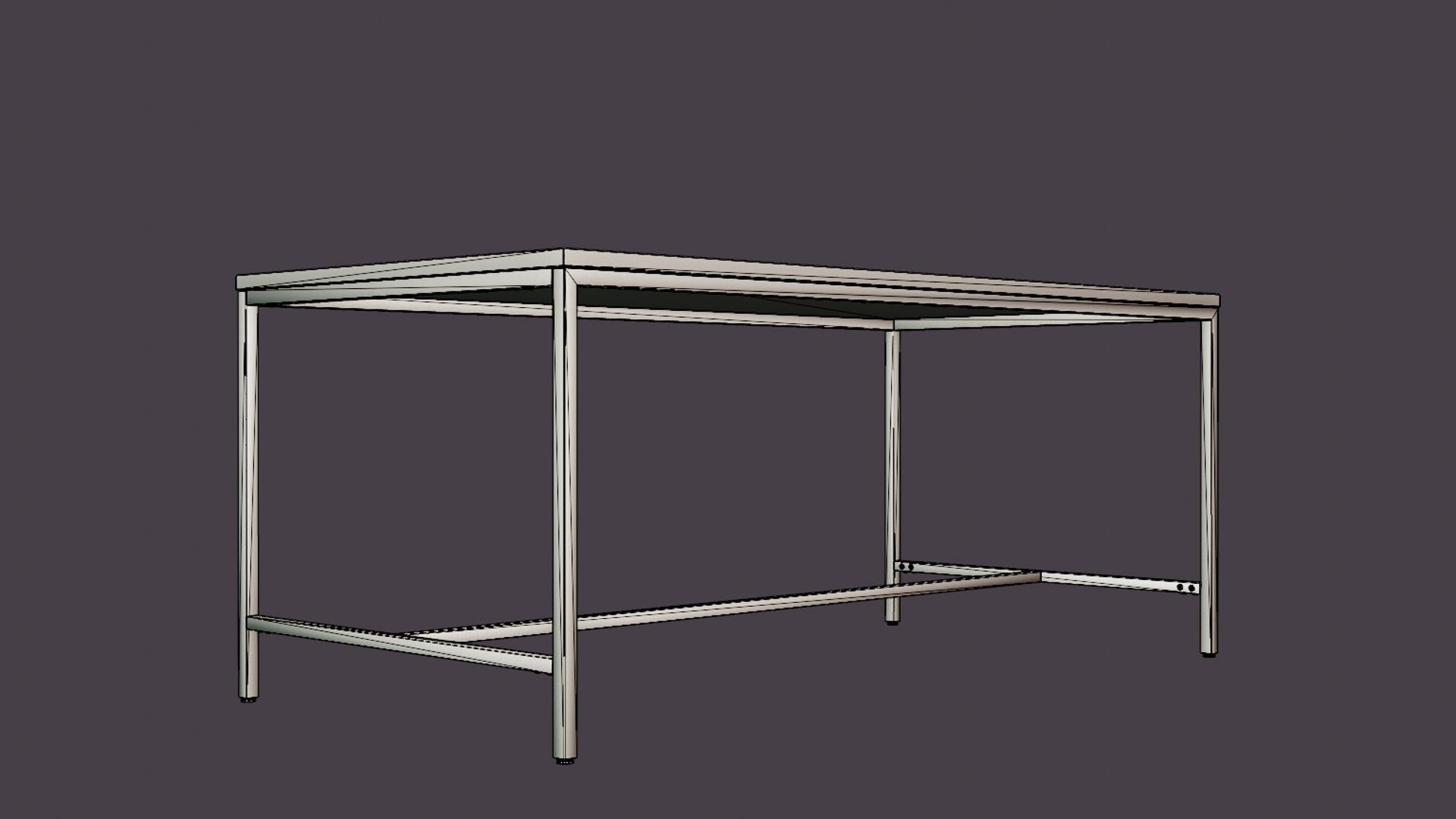 Wilmer Dining Table 180 Cm Wood Black 3D Model - TurboSquid 2233239