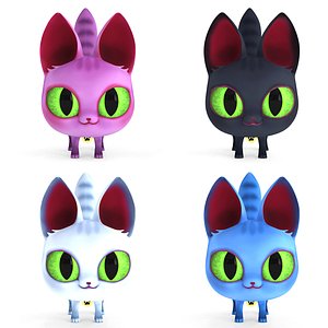 Cartoon Astro Cat Red 3D - TurboSquid 1523438