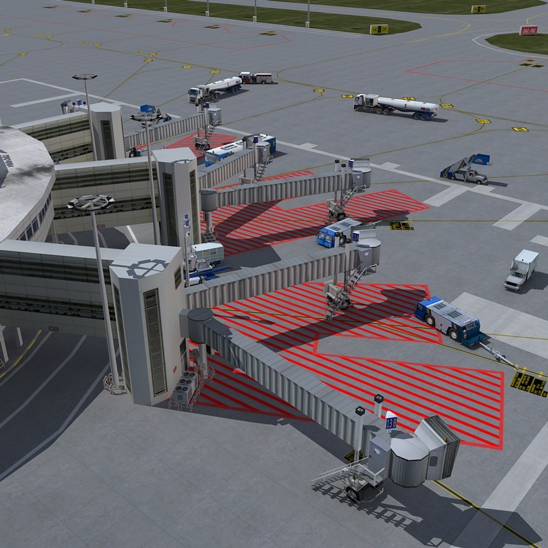 3d airport vehicles model