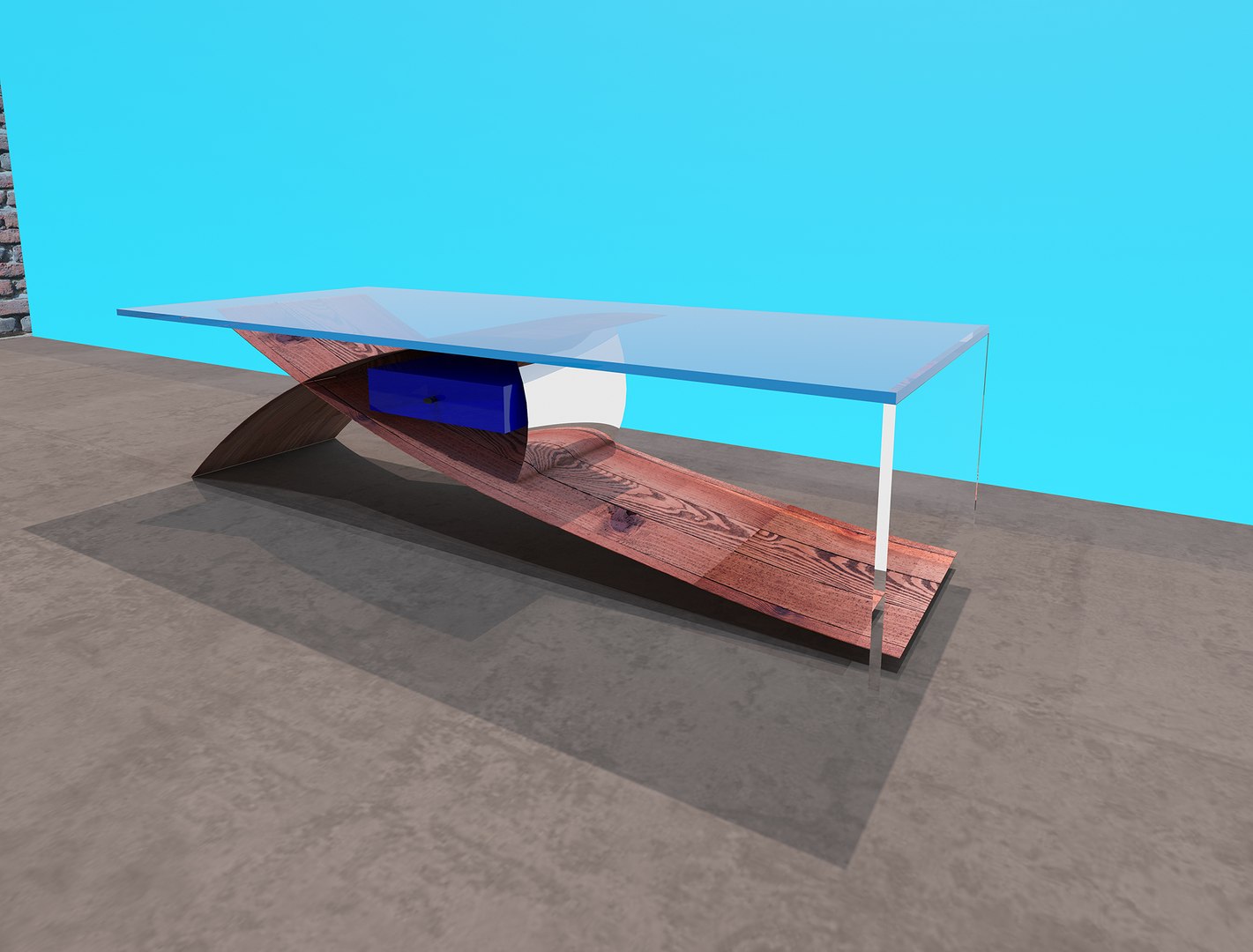 Wave Sidetable 3D Model - TurboSquid 1844803