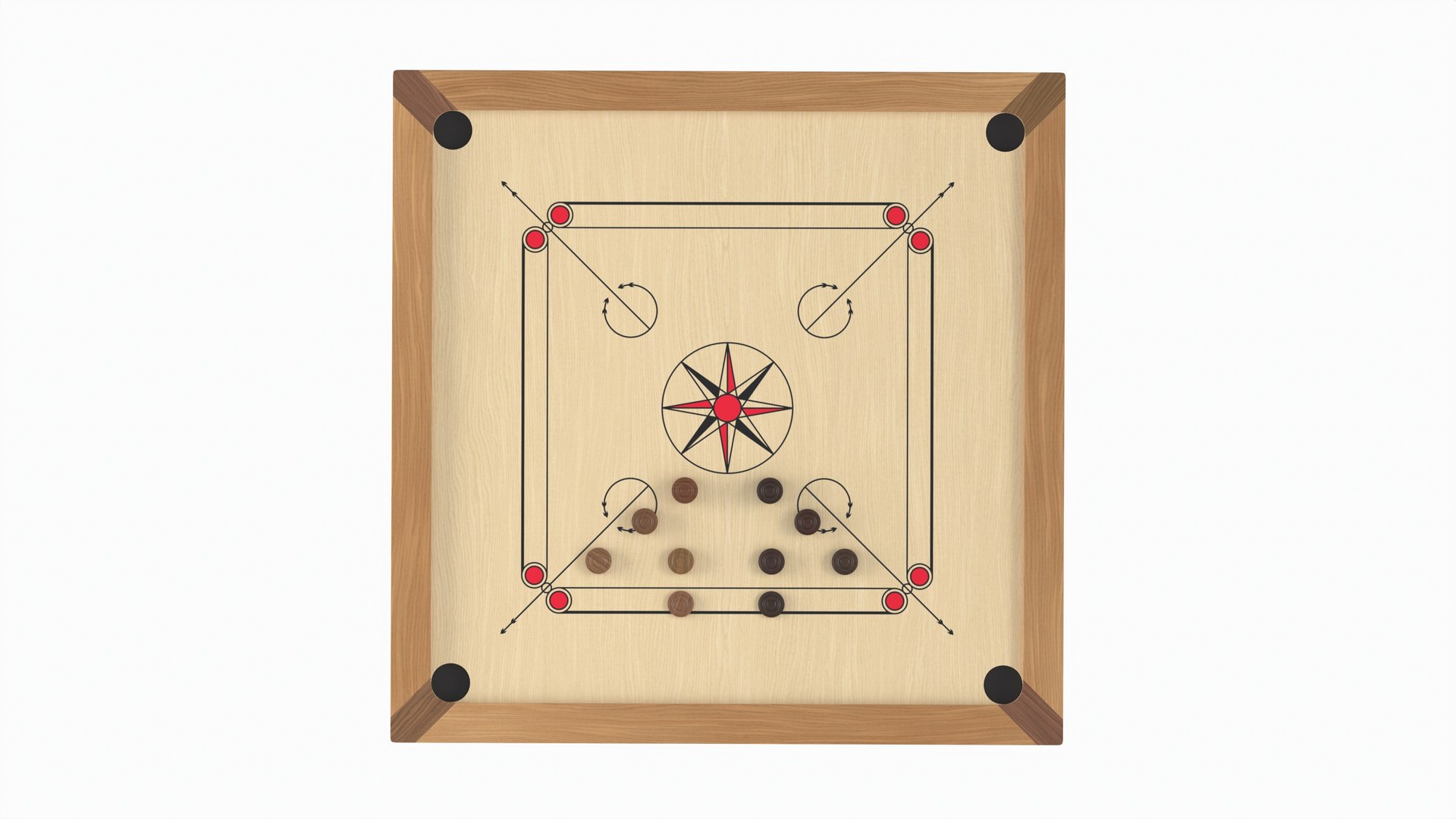 3D Carrom Table Board Game - TurboSquid 2154175