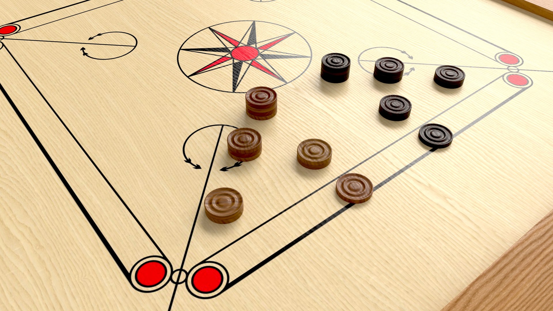 3D Carrom Table Board Game - TurboSquid 2154175