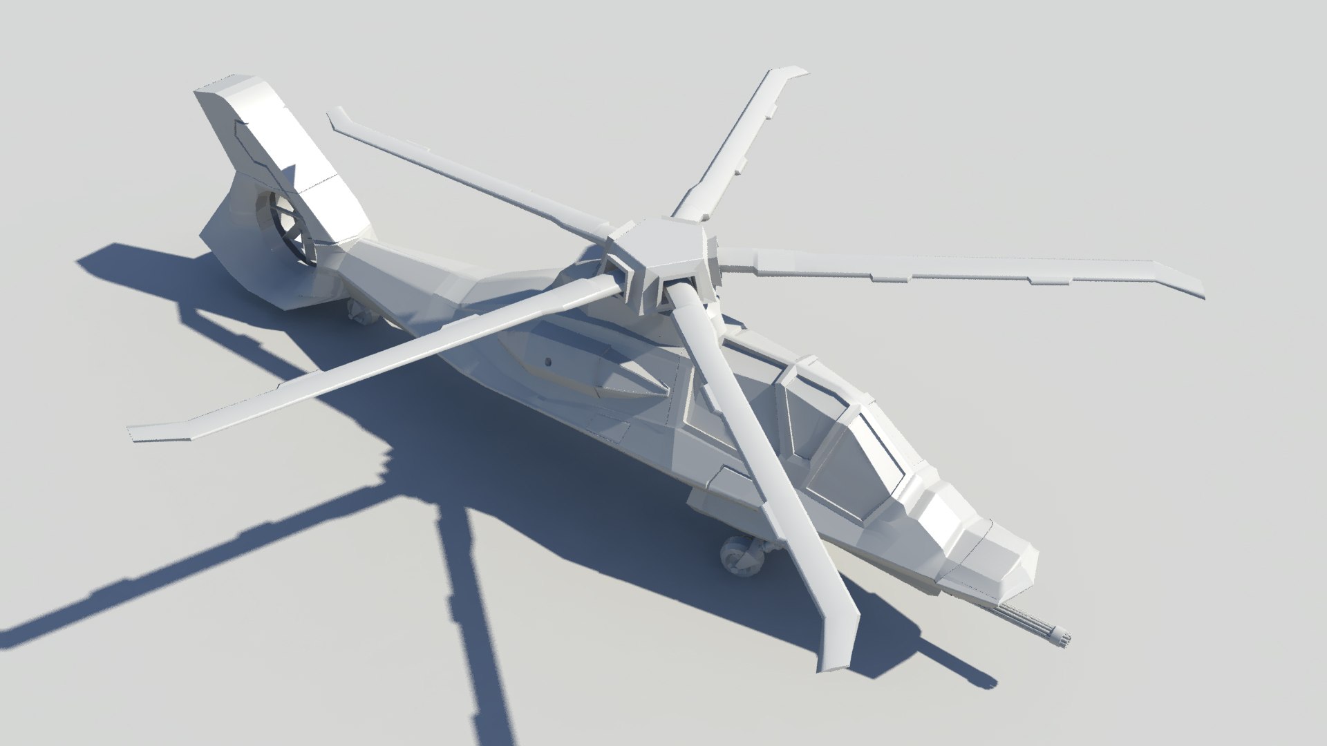 3d Stealth Helicopter Model