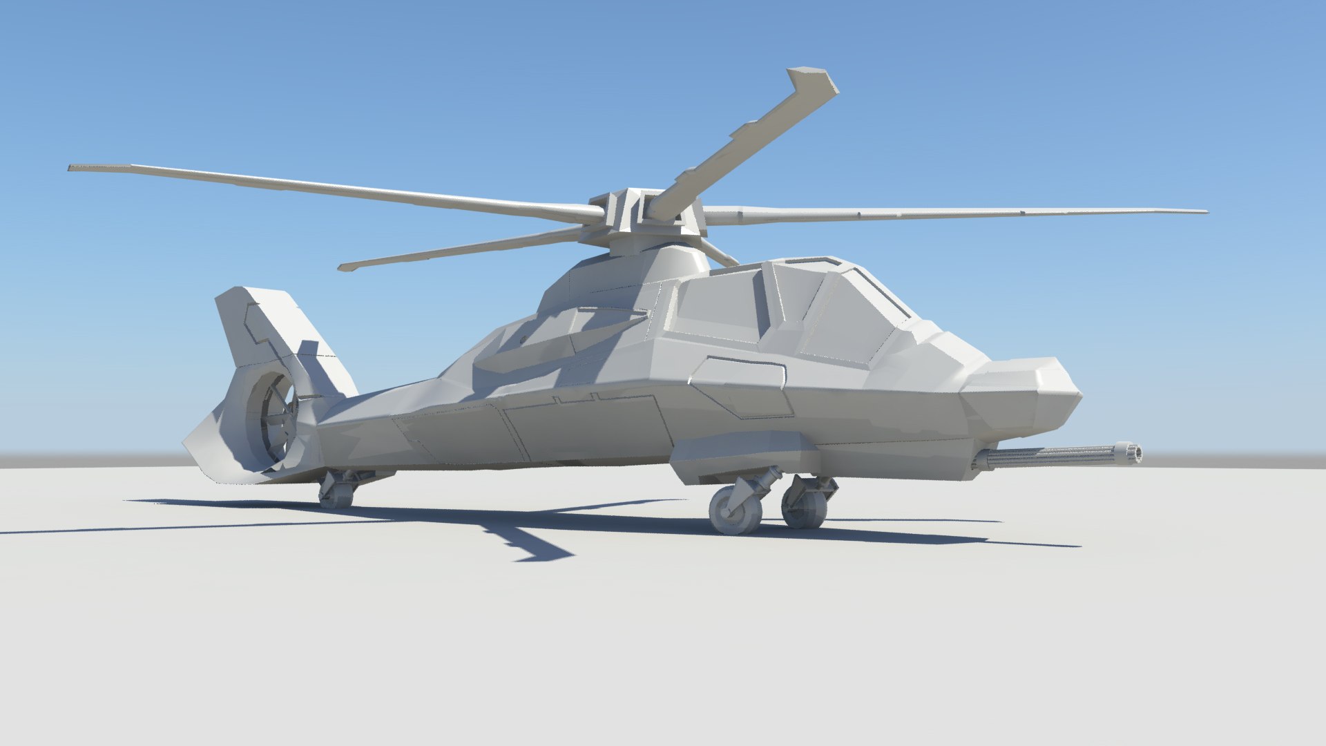 3d Stealth Helicopter Model