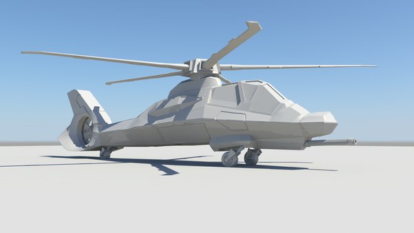 3d stealth helicopter model