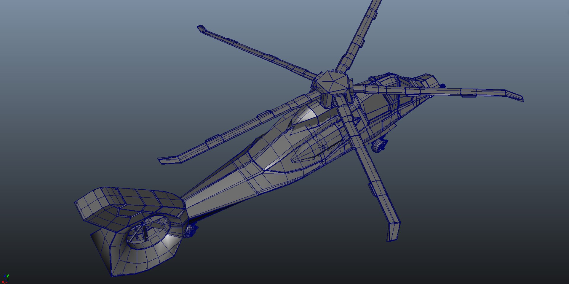 3d Stealth Helicopter Model