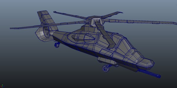 3d stealth helicopter model